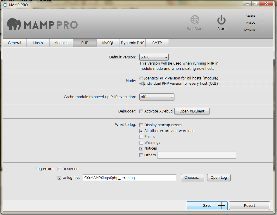 MAMP PRO Windows版はPHPのバージョンが異なるサイトを同時に確認できます | ゆうそうとITブログ